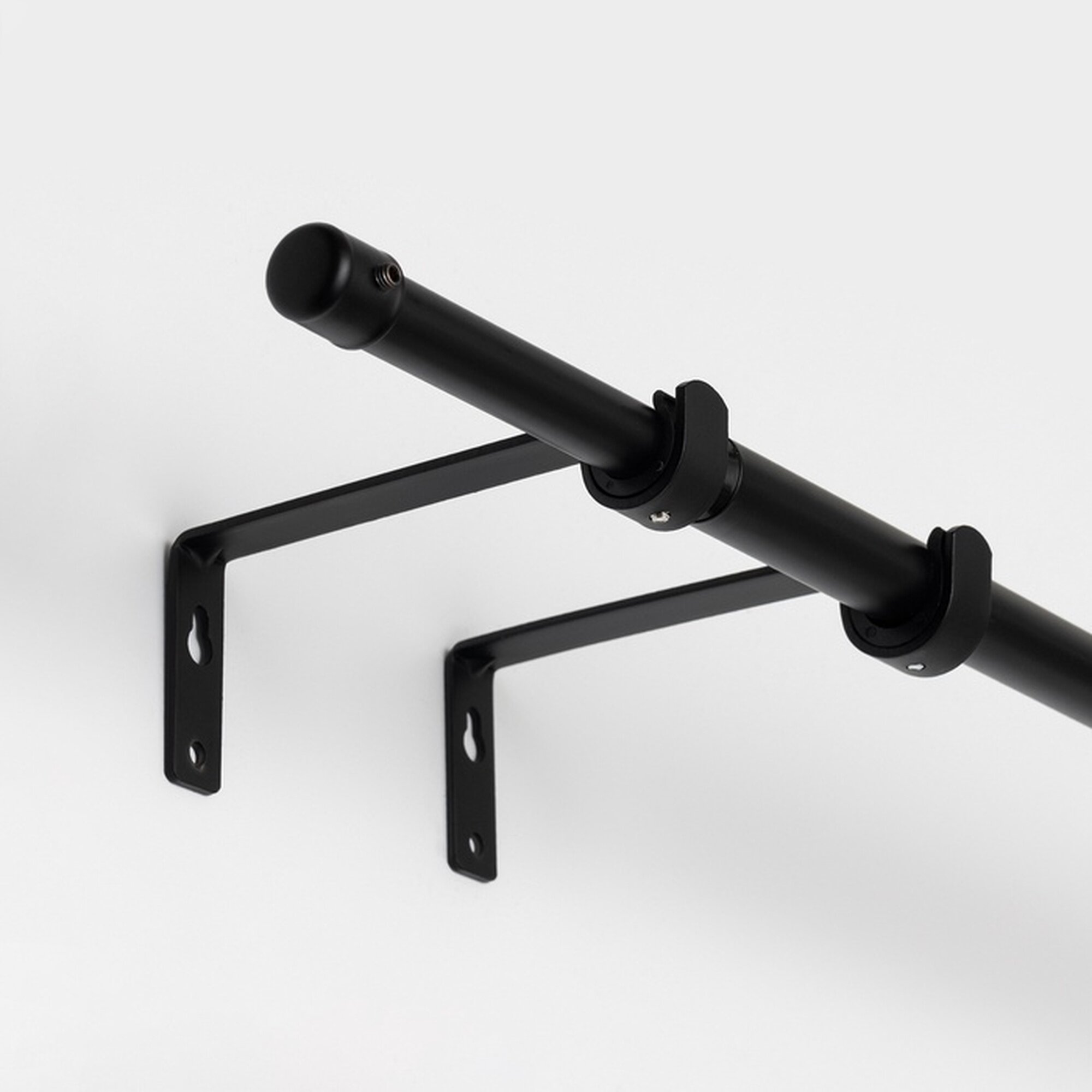 Карниз телескопический однорядный кованый, металл, 160-300 см, цвет черный 10838407