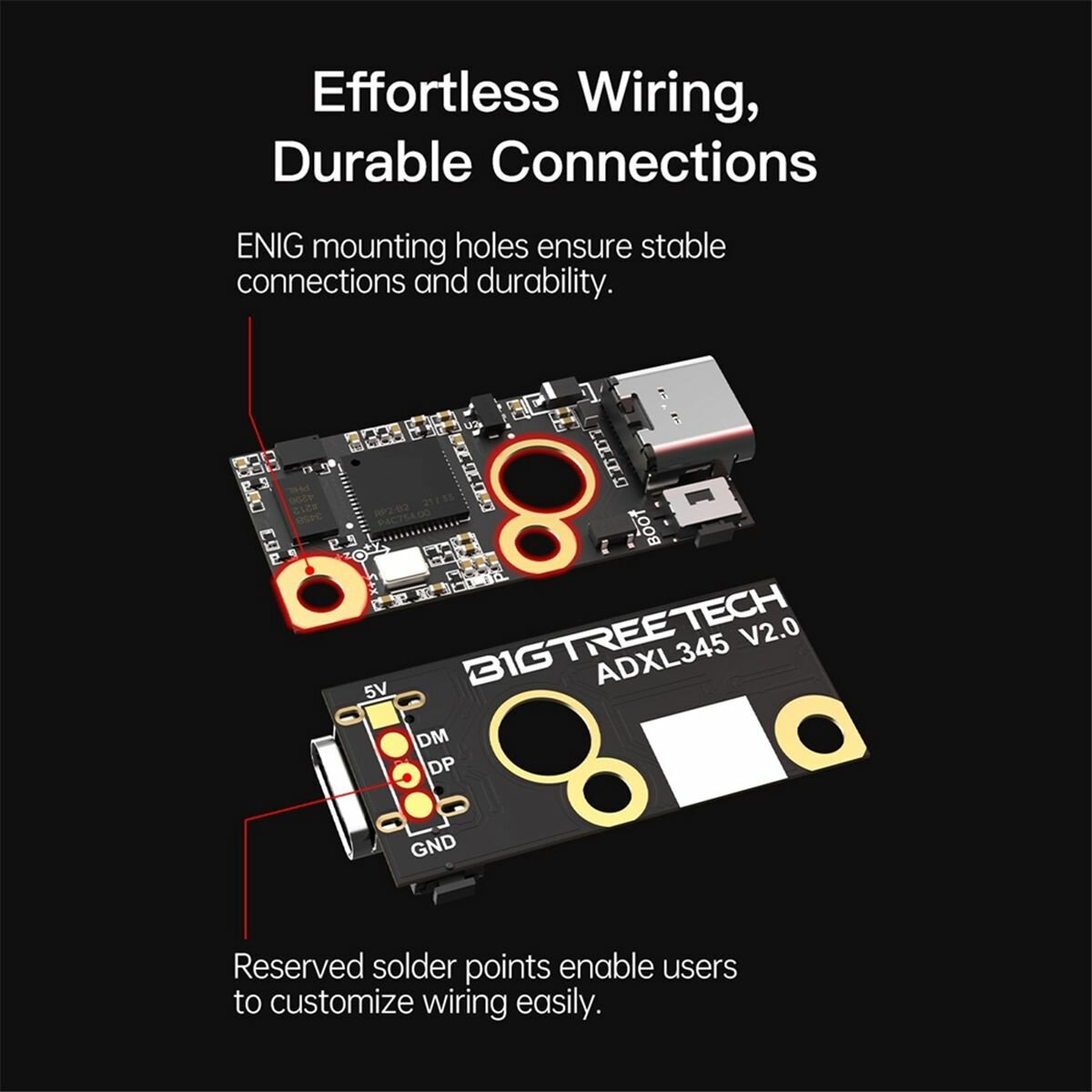 ADXL345 V2.0 Плата акселерометра Stealthburner для экструдера Klipper Hotend Детали 3D-принтера