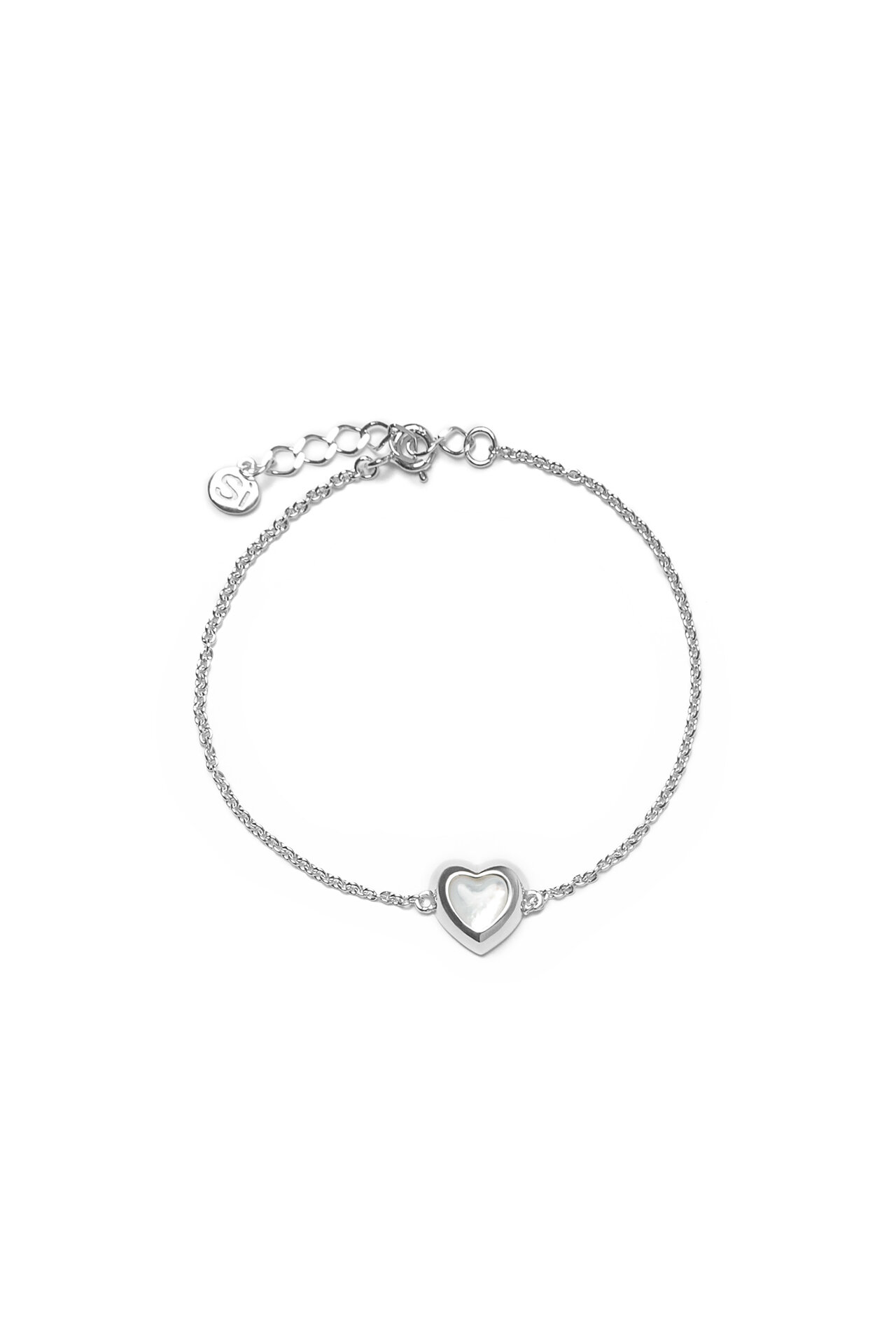 Браслет, серебро, 925 проба, родирование, перламутр