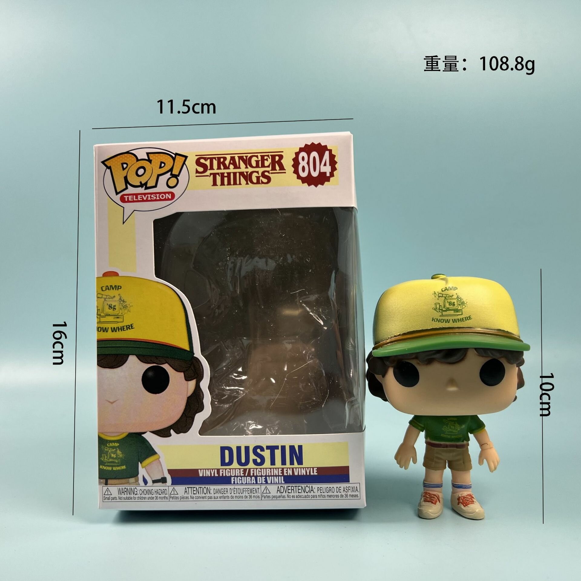 Stranger Things 804 Дастин, виниловая фигурка 10 см, с фирменной коробкой, коллекционная игрушка для фанатов сериала