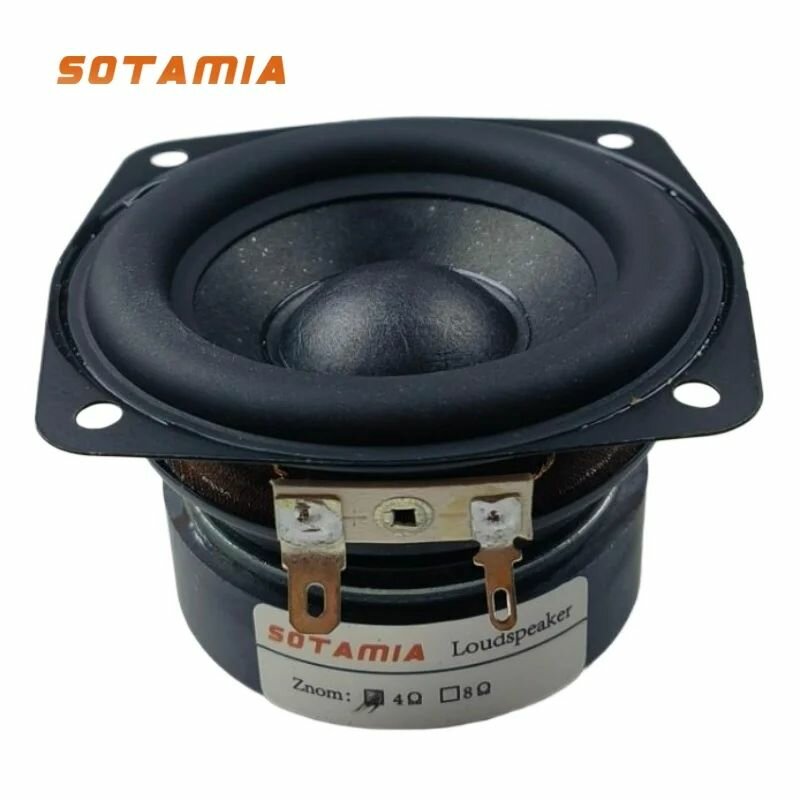 SOTAMIA 1Pcs 3-дюймовый сабвуфер Hifi Home Music Audio 4 Ом 15 Вт Звук Басовый динамик DIY НЧ-динамик для домашнего кинотеатра Громкий динамик