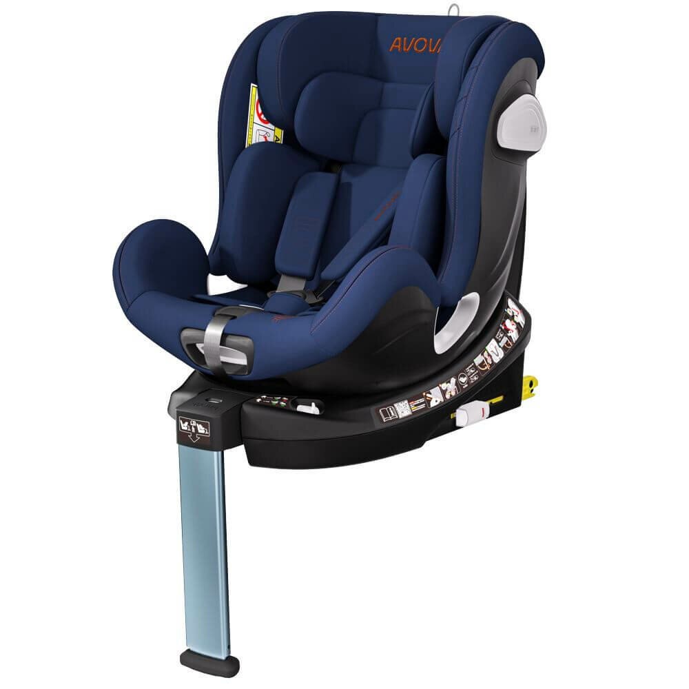 Avova Swan Fix i-Size, автокресло с рождения до 6-7 лет гр.0-1-2 (0-25 кг), цвет River Blue
