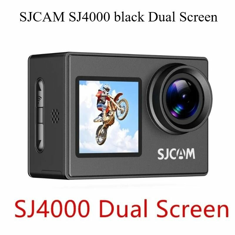 Спортивная камера SJCAM SJ4000 black Dual Screen/Двойной экран Action Camera ,4K 30PFS 30-Метровые Водонепроницаемые 16 миллионов пикселей, с защитой от встряхивания HD, мотоциклетный велосипедный шлем