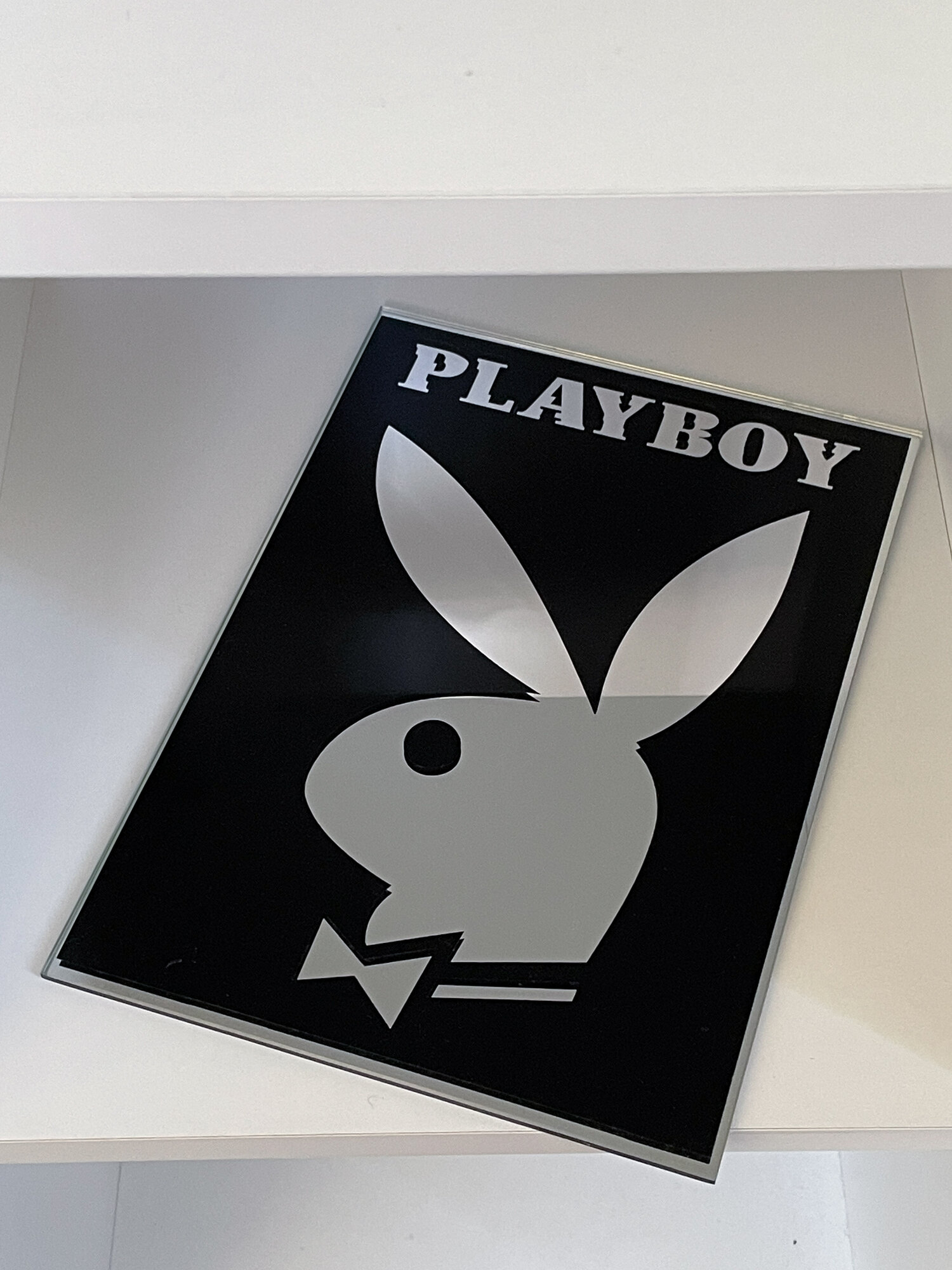 Зеркало интерьерное с графикой кролик PLAYBOY, формат A4, цвет чёрный, размер 21×30 см, бренд Zrcatko