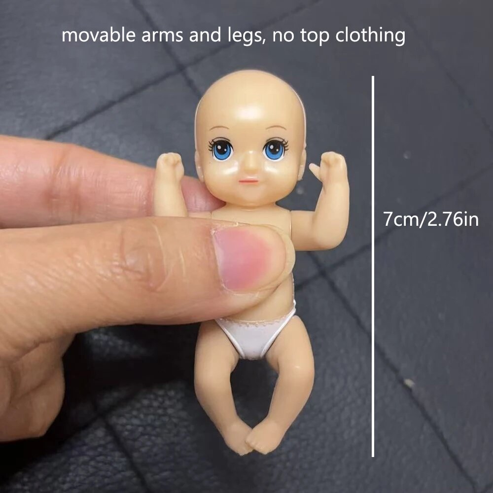 Мини-куклы пластиковые 7 см 5pcs baby dolls