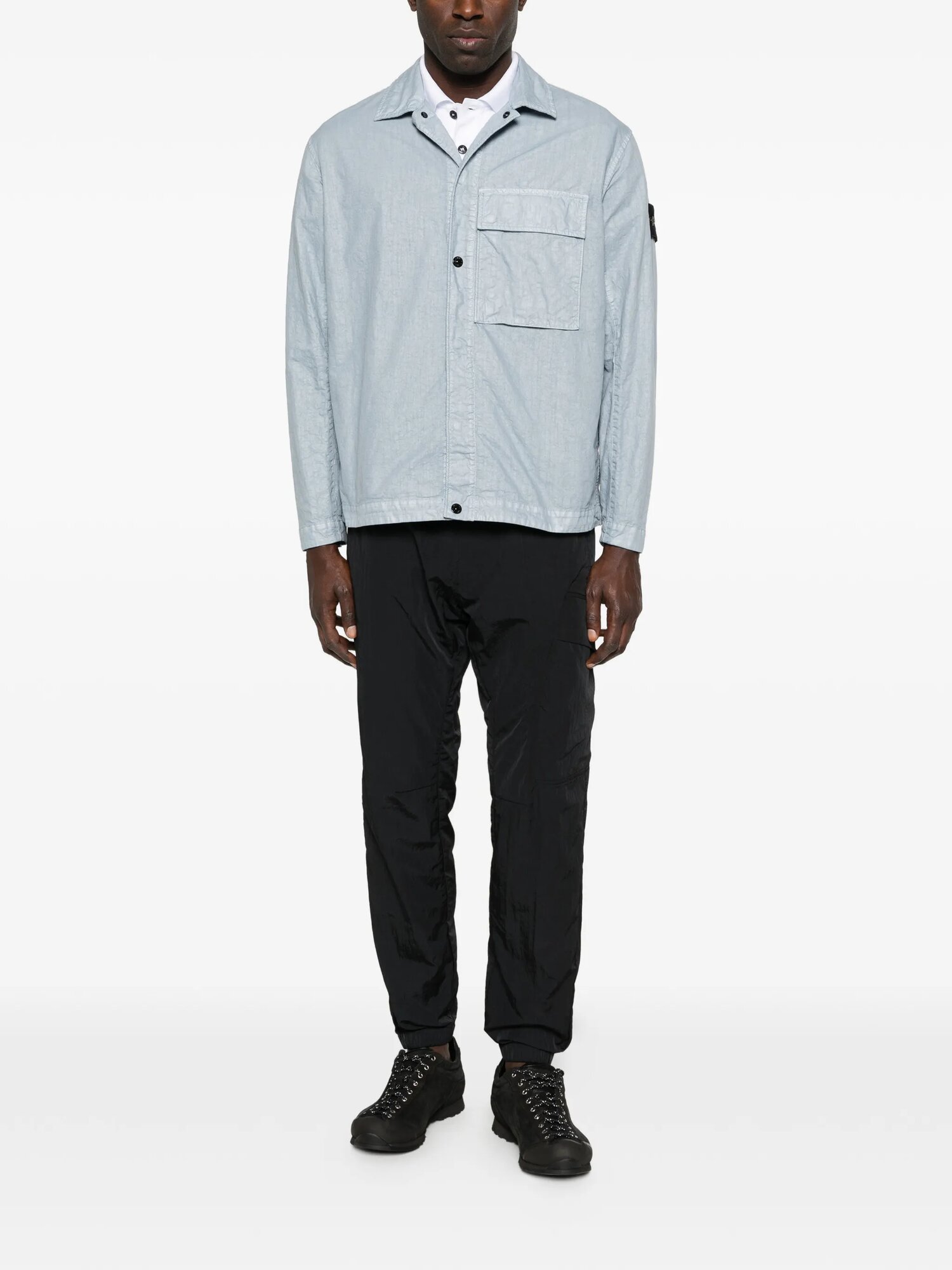 Куртка Stone Island Chest-pocket shirt jacket, размер XL, синий — фото 1