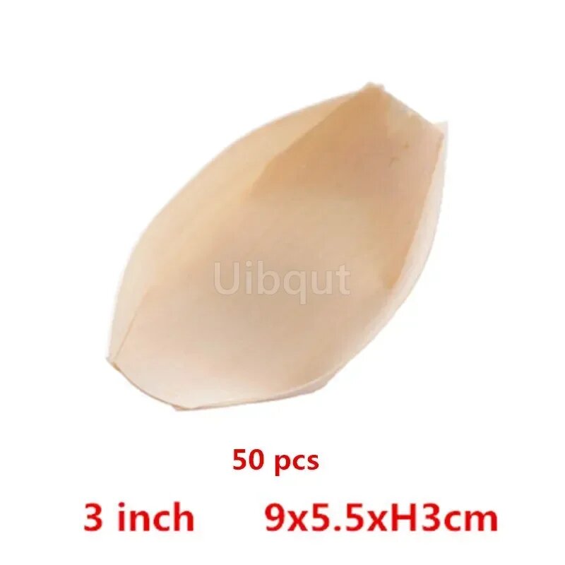 Деревянная лодка для суши из бамбука 3 inch 50pcs