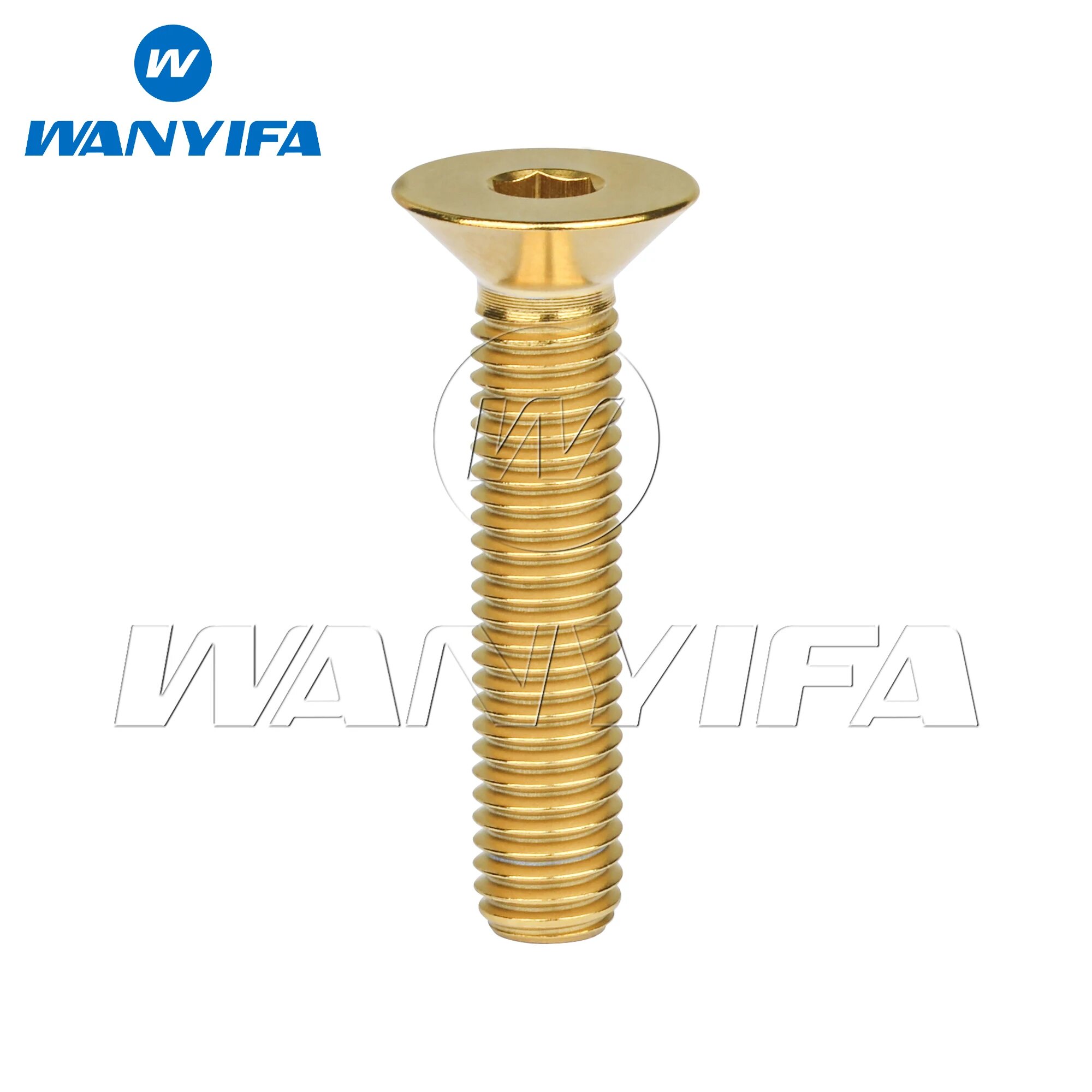 Титановый болт Wanyifa M6/M8x10 15, 20, 25, 30, 35, 40, 45, 50, 60, 65 мм DIN7991 Винт с потайной головкой и шестигранной головкой, крепеж из титанового сплава