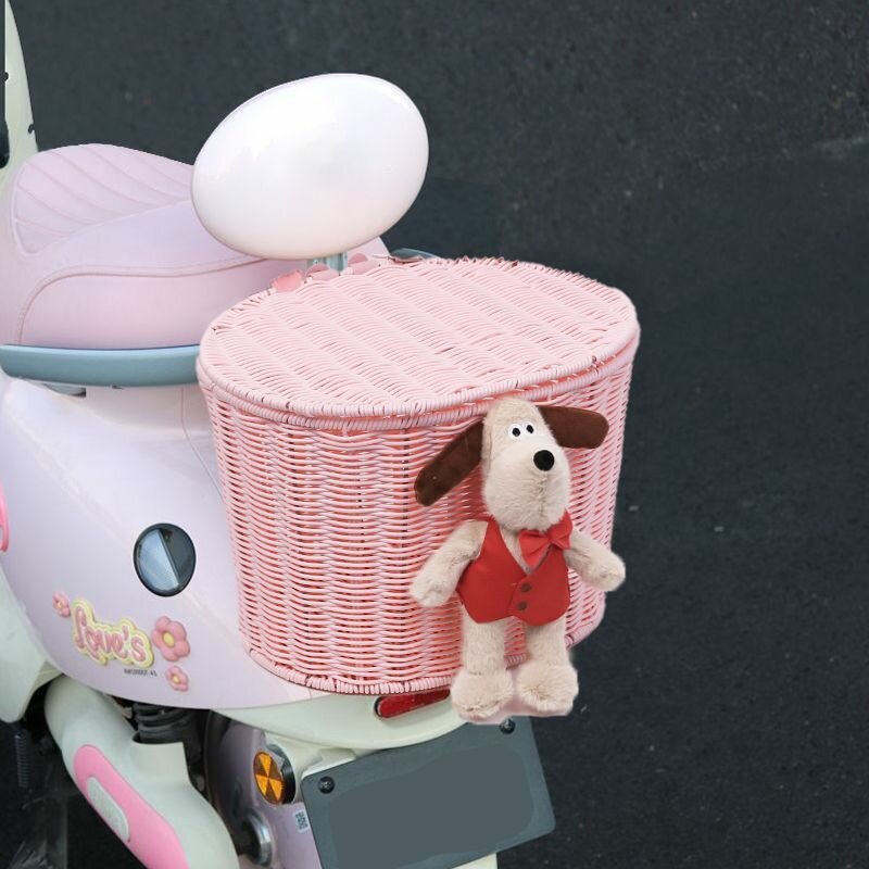 Большая задняя корзина для электровелосипедов с крышкой, сумка для хранения шлема, универсальная подвесная корзина для мотоцикла, держатель для рюкзака