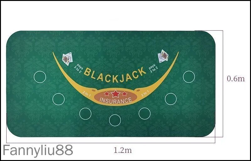 Зеленое сукно универсального размера для игры в покер большой компанией 120х60 см, свернуто в рулон в водонепроницаемой сумке