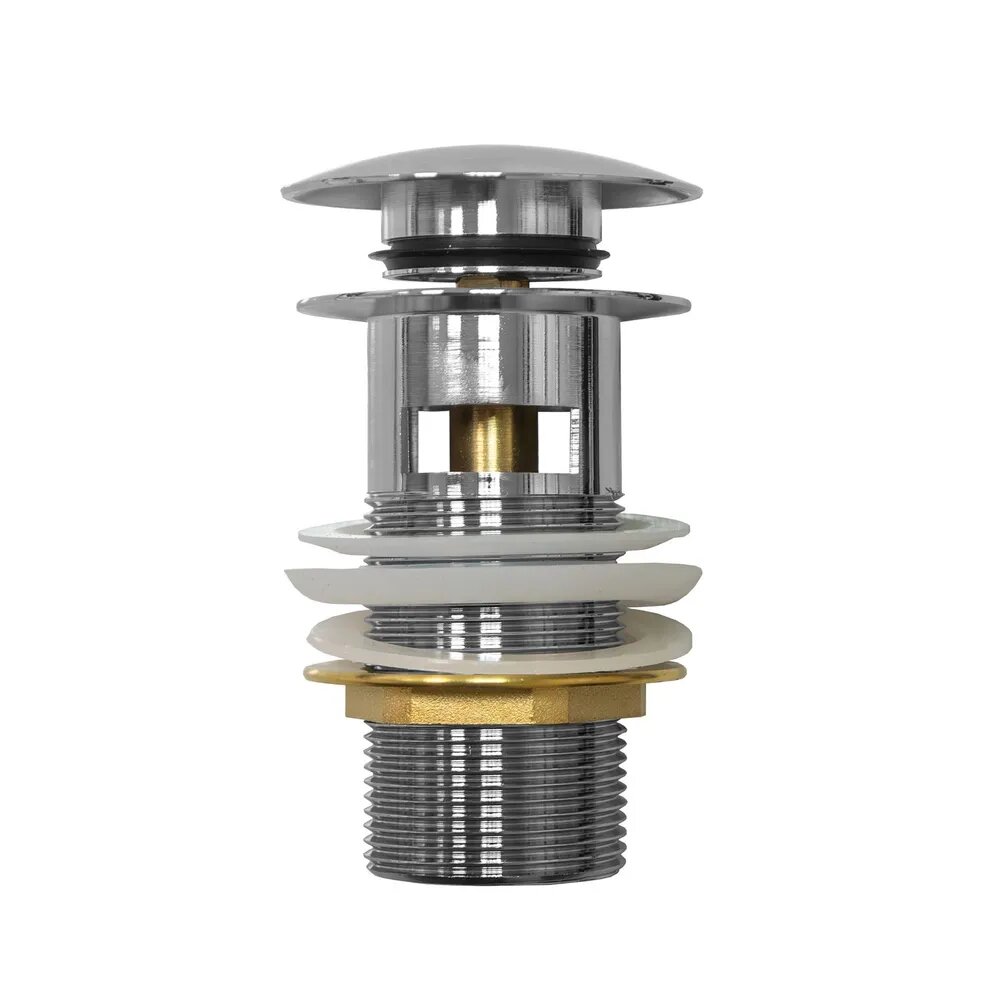 Хромированный донный клапан для раковин с переливом Comforty CF3GD0037