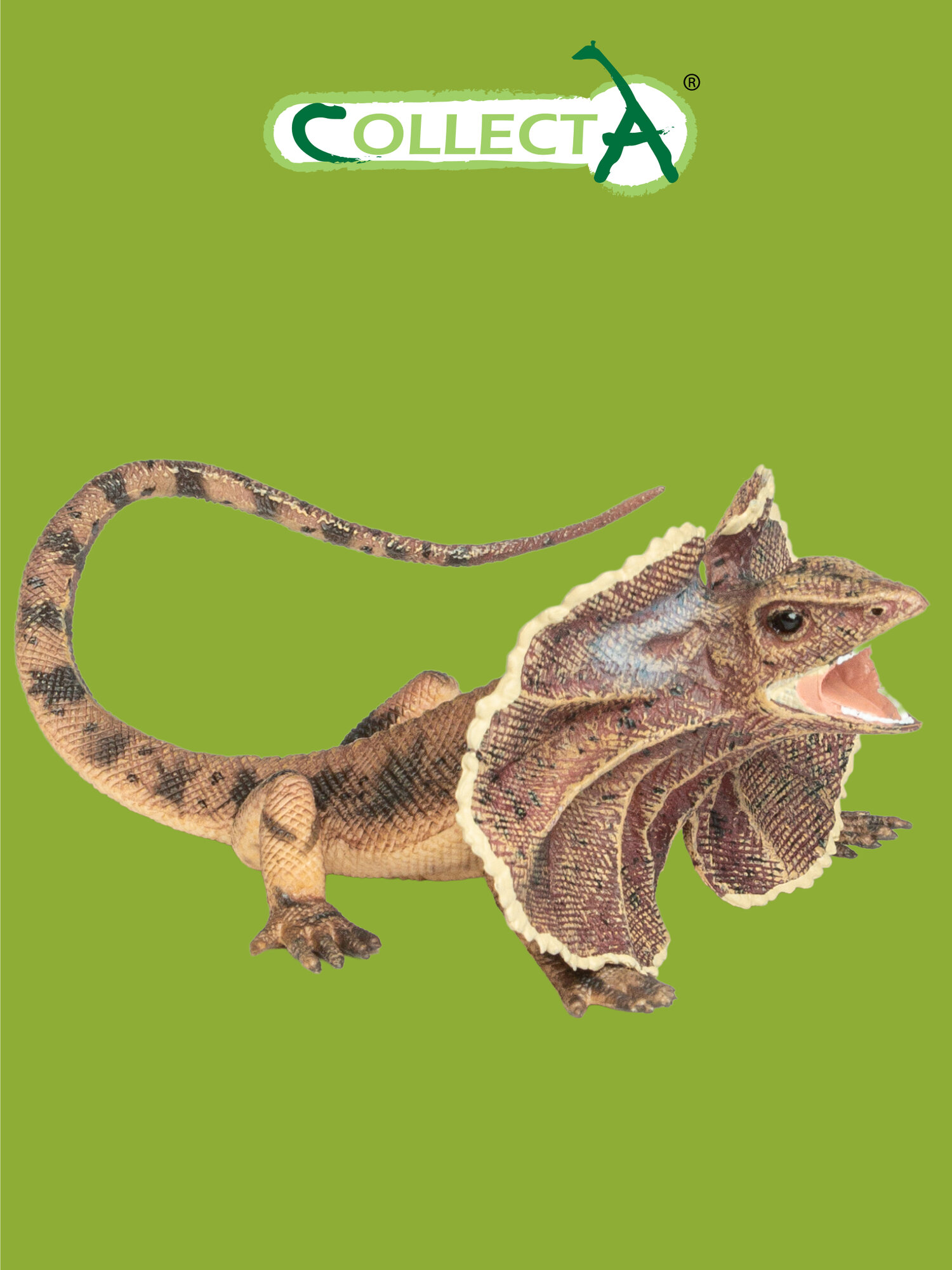 Фигурка ящерицы Collecta "Плащеносная ящерица" высота 8 см, 88690b