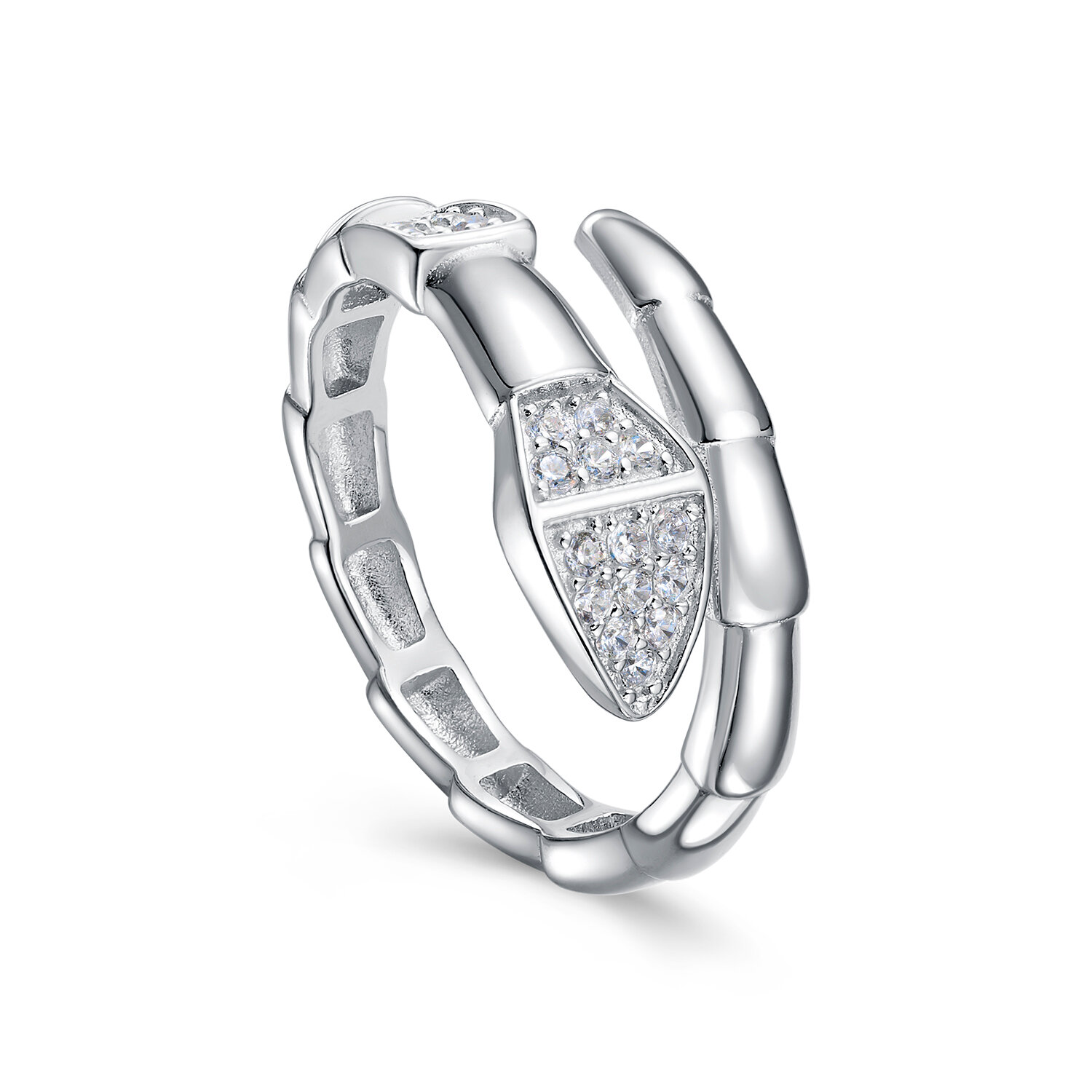 Кольцо тонкое, серебро, 925 проба, фианит