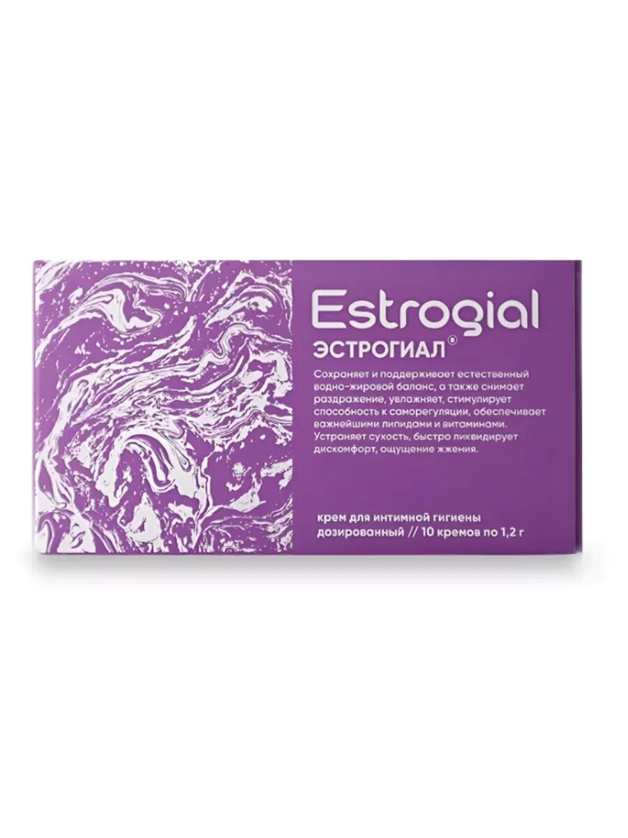 Эстрогиал крем для интимной гигиены 1.2 г, 10 шт.