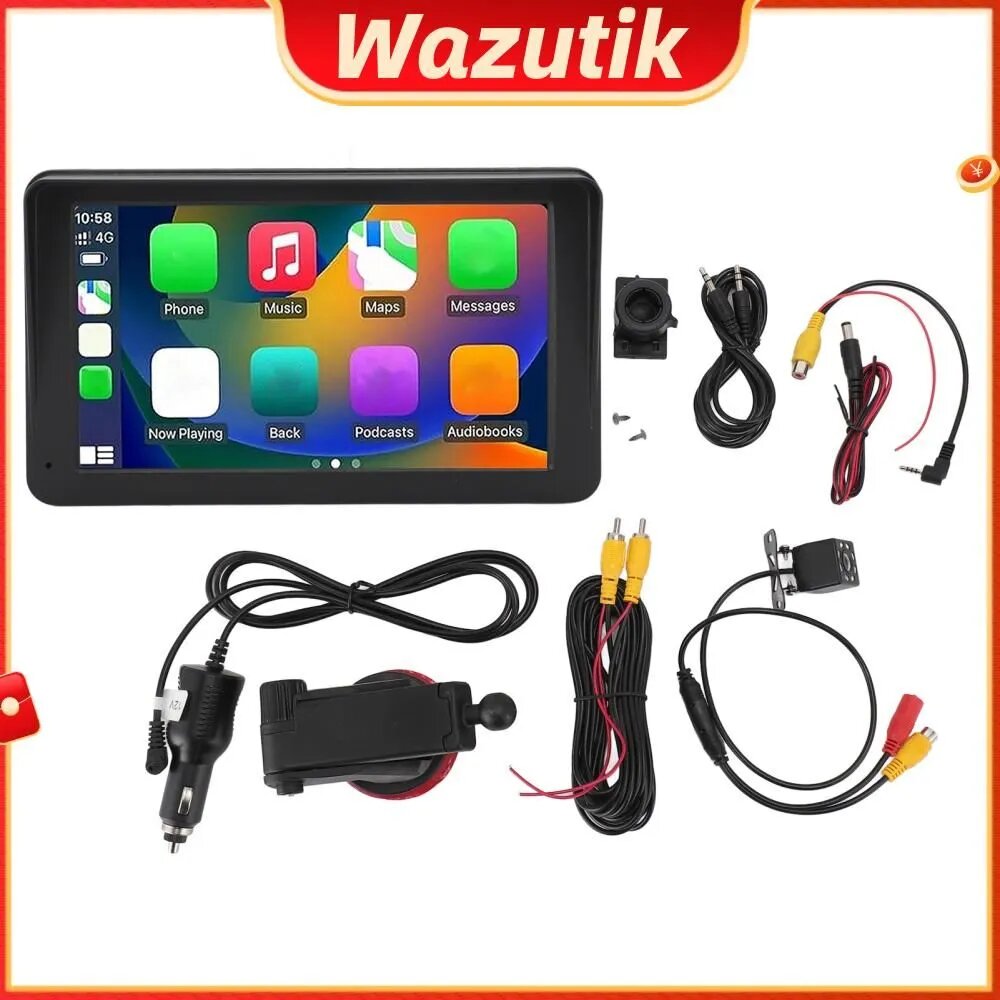 Автомагнитола Wazutik 7,0-дюймовый дисплей Car Stereo с Bluetooth, ABS