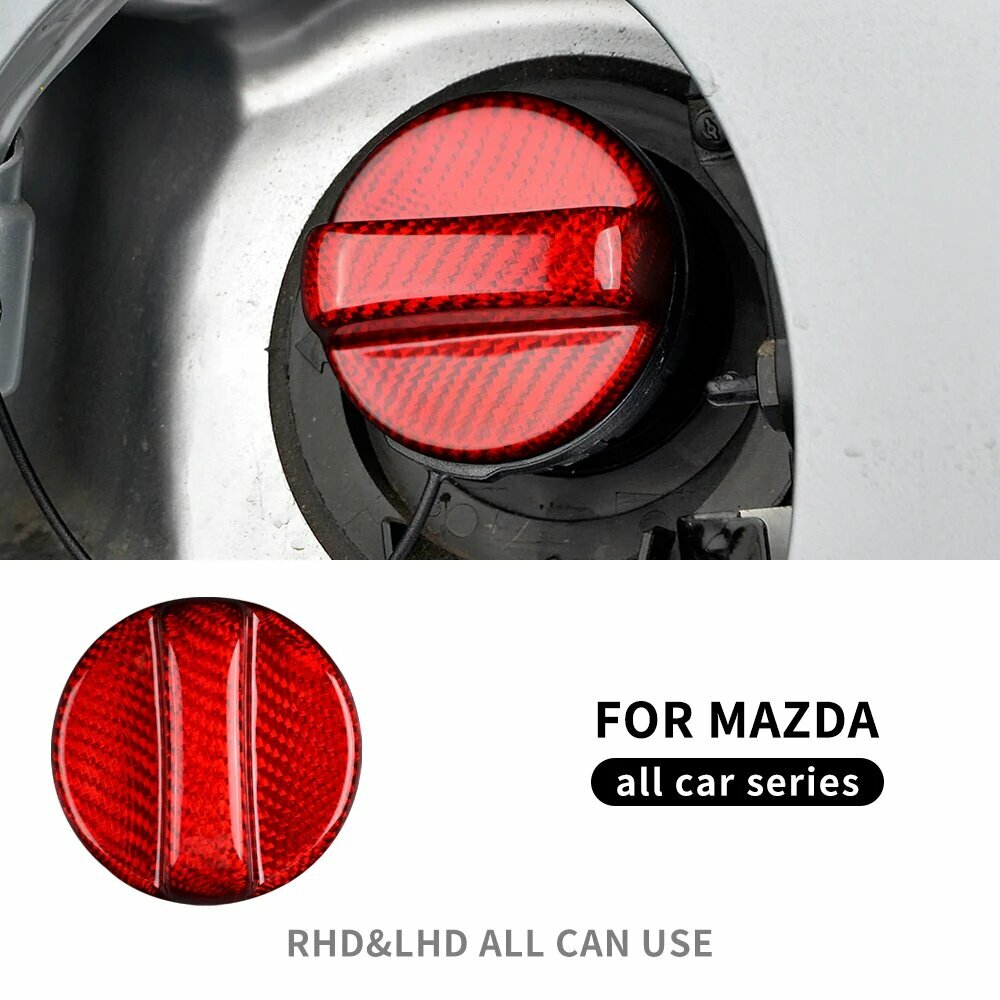 Накладка из настоящего карбона универсальная для Mazda 3, 5, 6, CX-3, CX-5, M5, M6, 3 Axela, 6, RX8 – замена крышки топливного бака