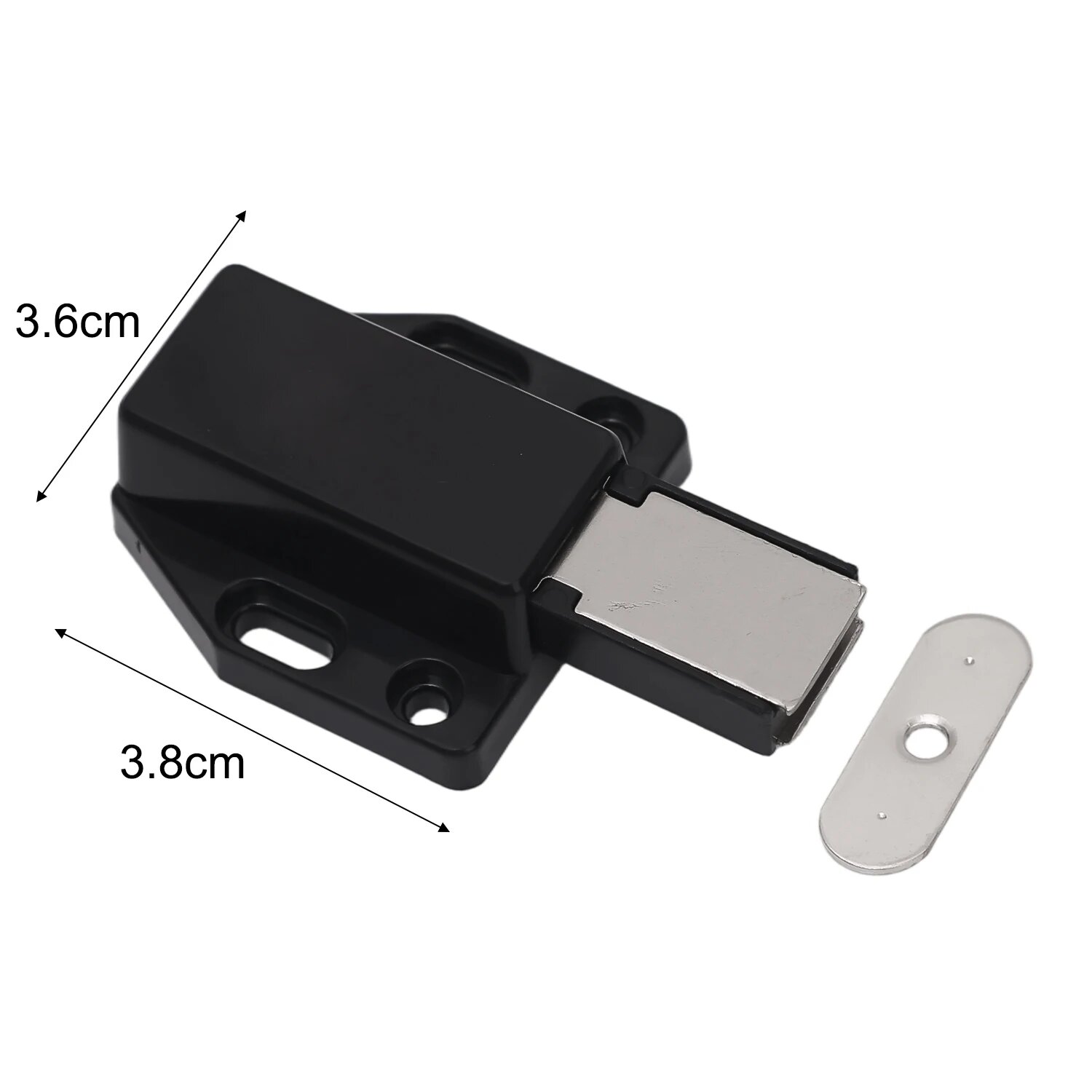 Магнитный держатель для дверей и ящиков Plastic Single-Black