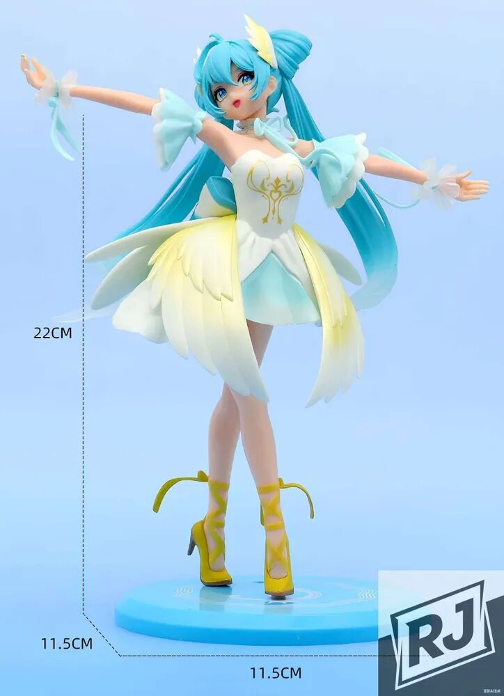 Фигурка Miku Hatsune (Мику Хацунэ) 22см, ПВХ, белая - коллекционная фигурка для фанатов