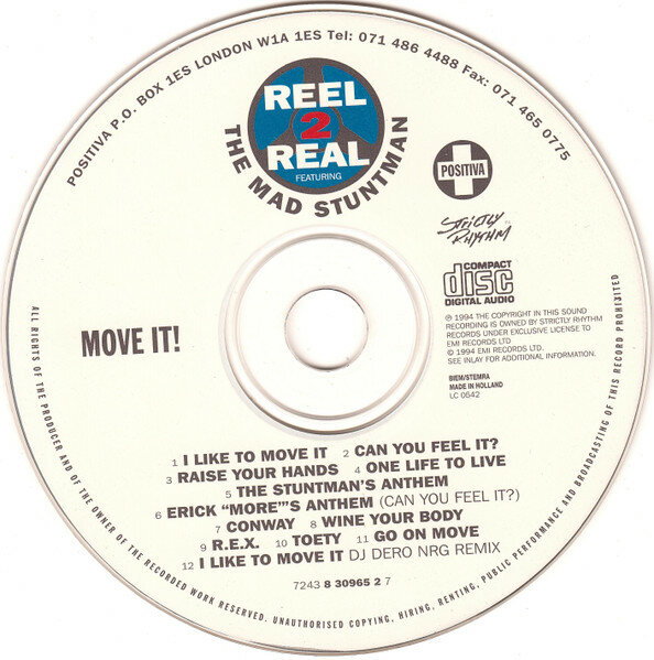 CD диск Reel 2 Real- Move It 1994 mintmint — фото 1