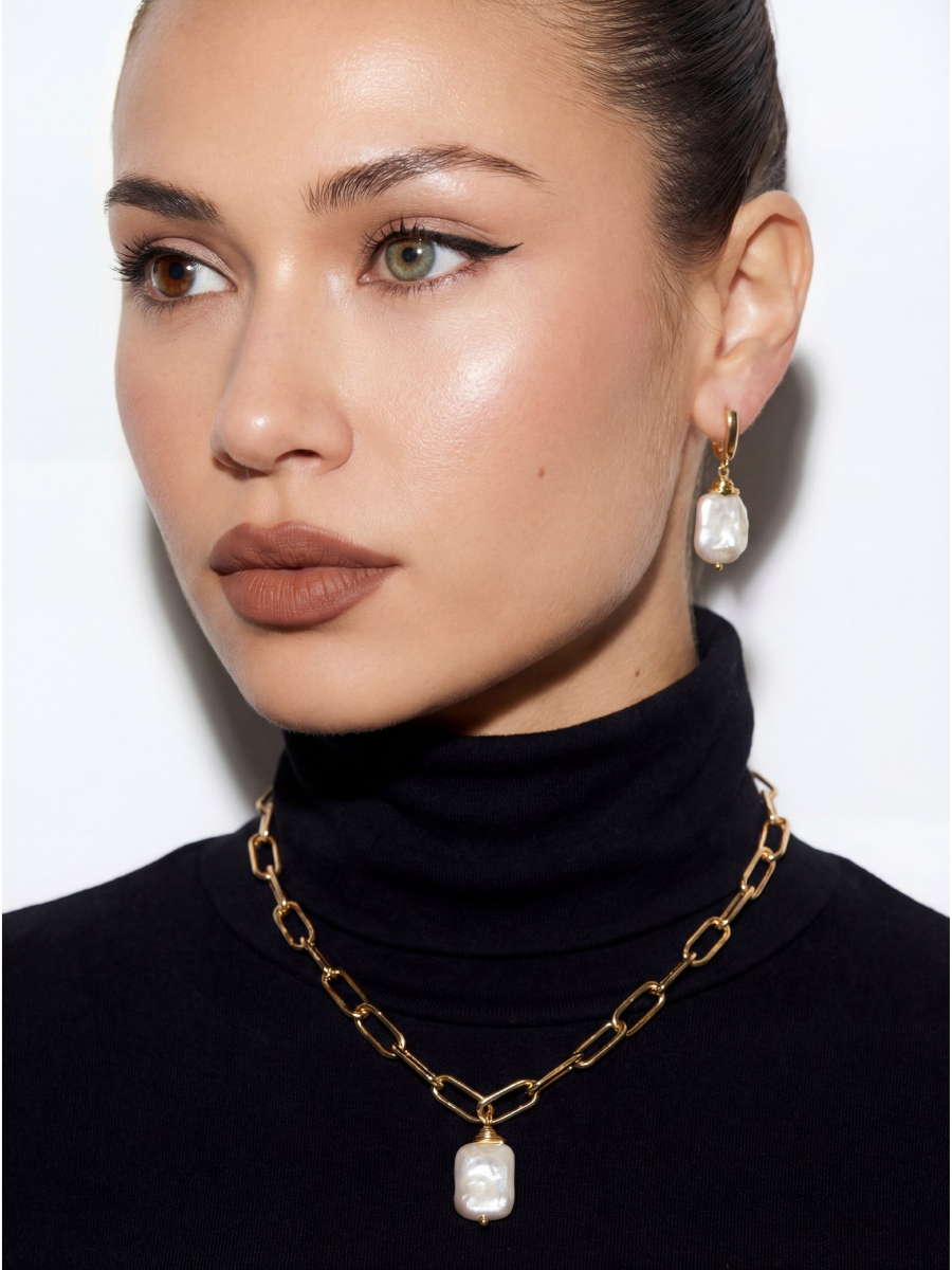 Колье, жемчуг барочный