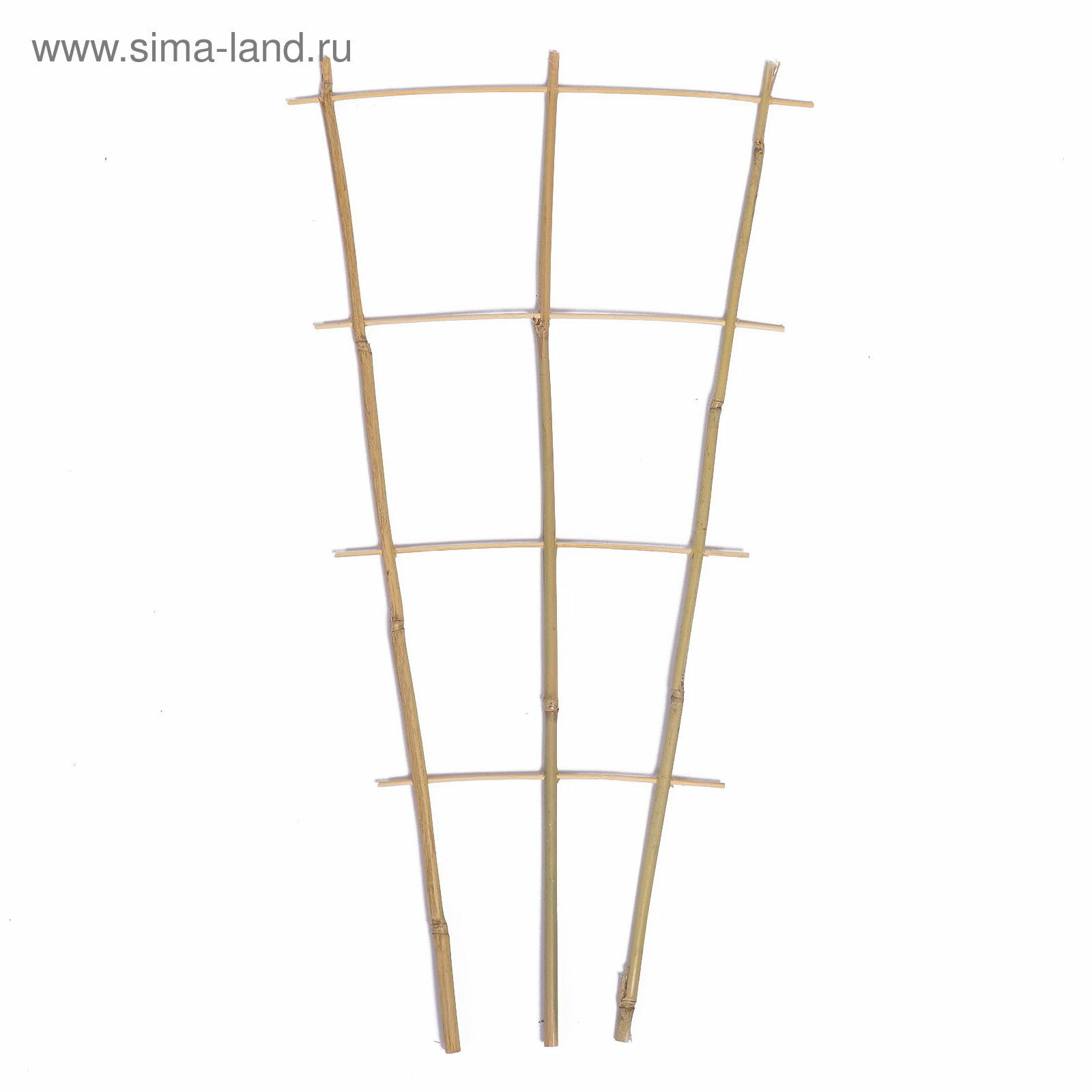 Шпалера, 60x32x1 см, бамбук, "Двойная", цвет: бежевый, размер упаковки: 32 x 4 x 60 см.