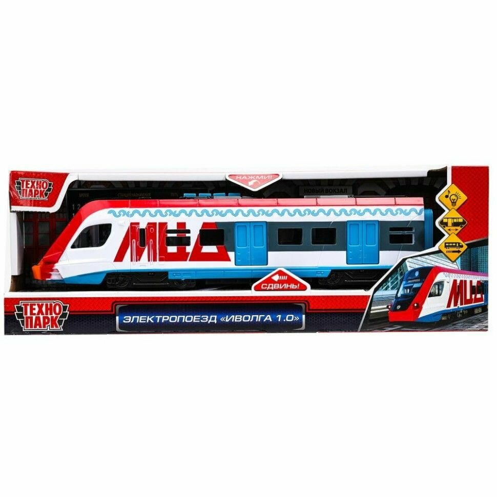 Игрушка Технопарк Электропоезд Иволга 1.0 МЦД, арт. IVOLGA-30PLMETRO-WHBU