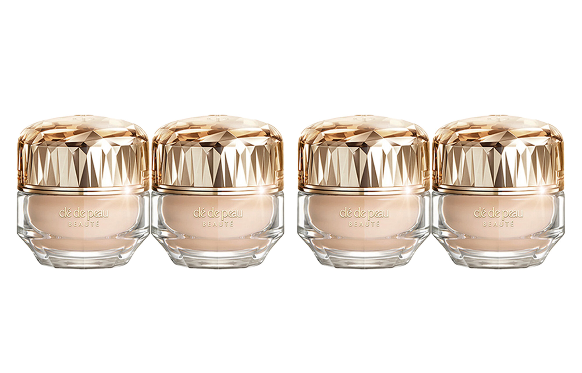 Набор пробников CC-крем женский Clé De Peau Beauté Crystal Like Radiance Natural, 3ml*4, матовое, длительное