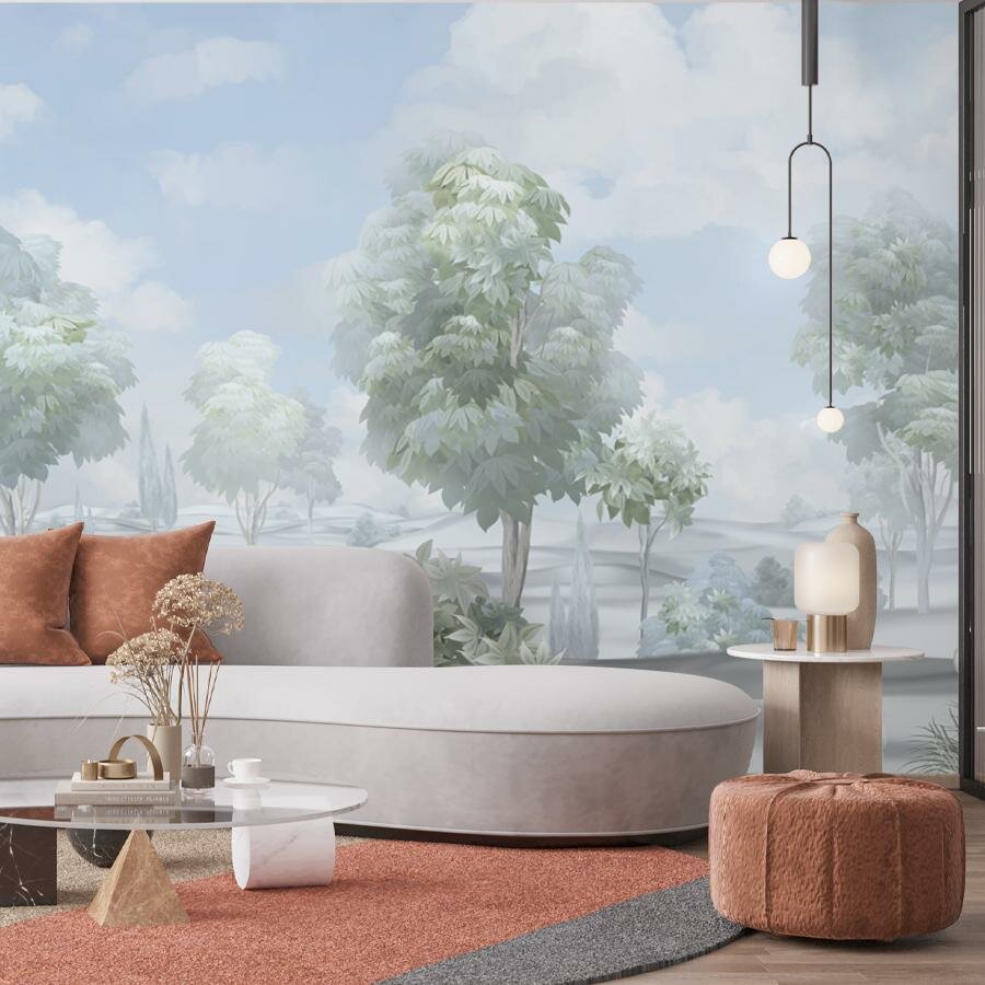 Фотообои Итальянский пейзаж 13-1054-S-Холст 270 x 200 см (ВхШ) Бесшовные, флизелиновые, влагостойкие обои