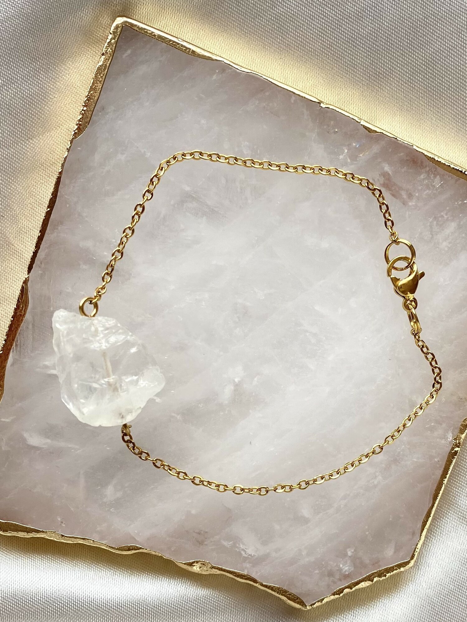 Браслет-цепочка, кристалл