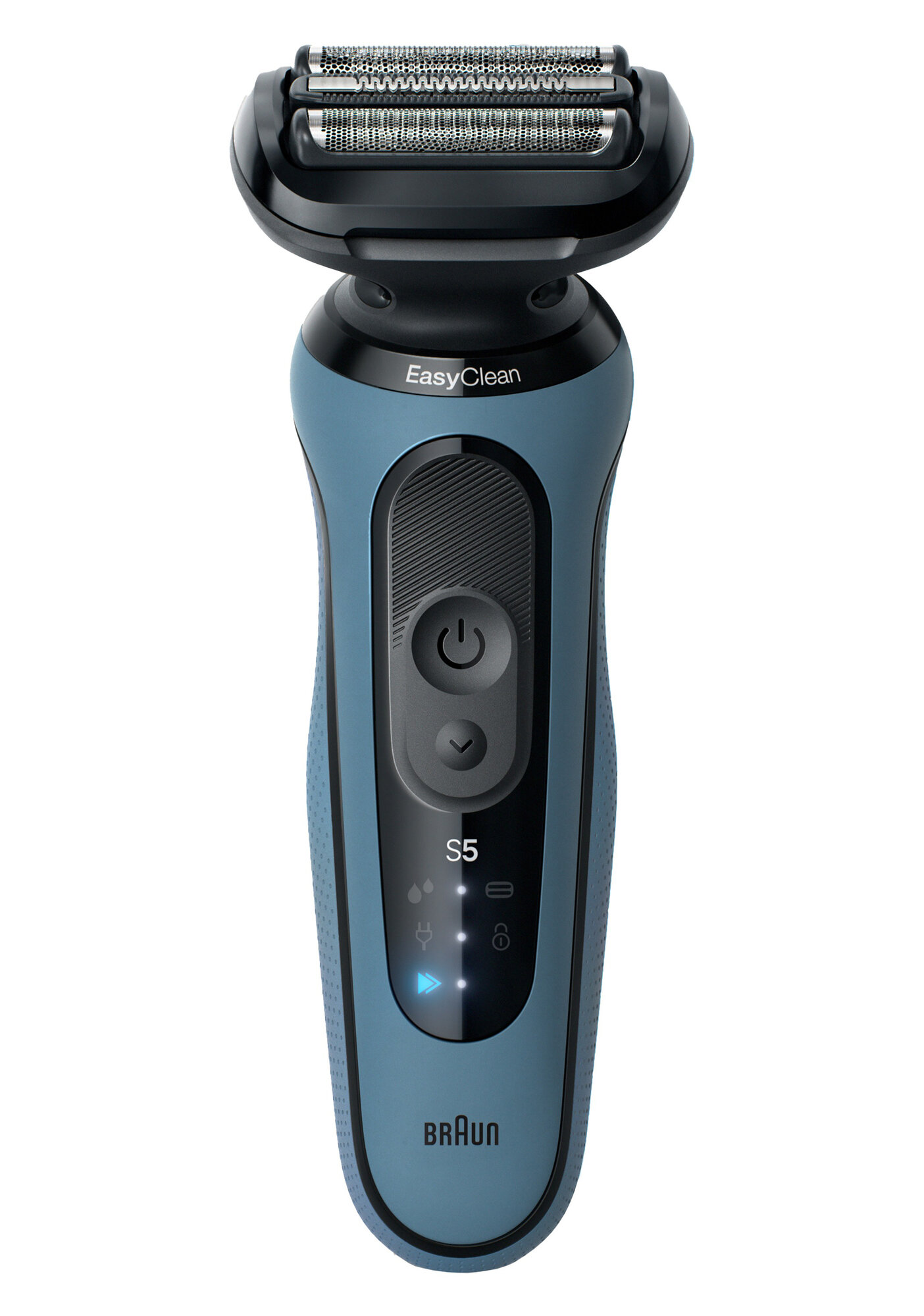 Электробритва мужская Braun Серия 5 52-A1650s с 9 насадками, светло-синяя