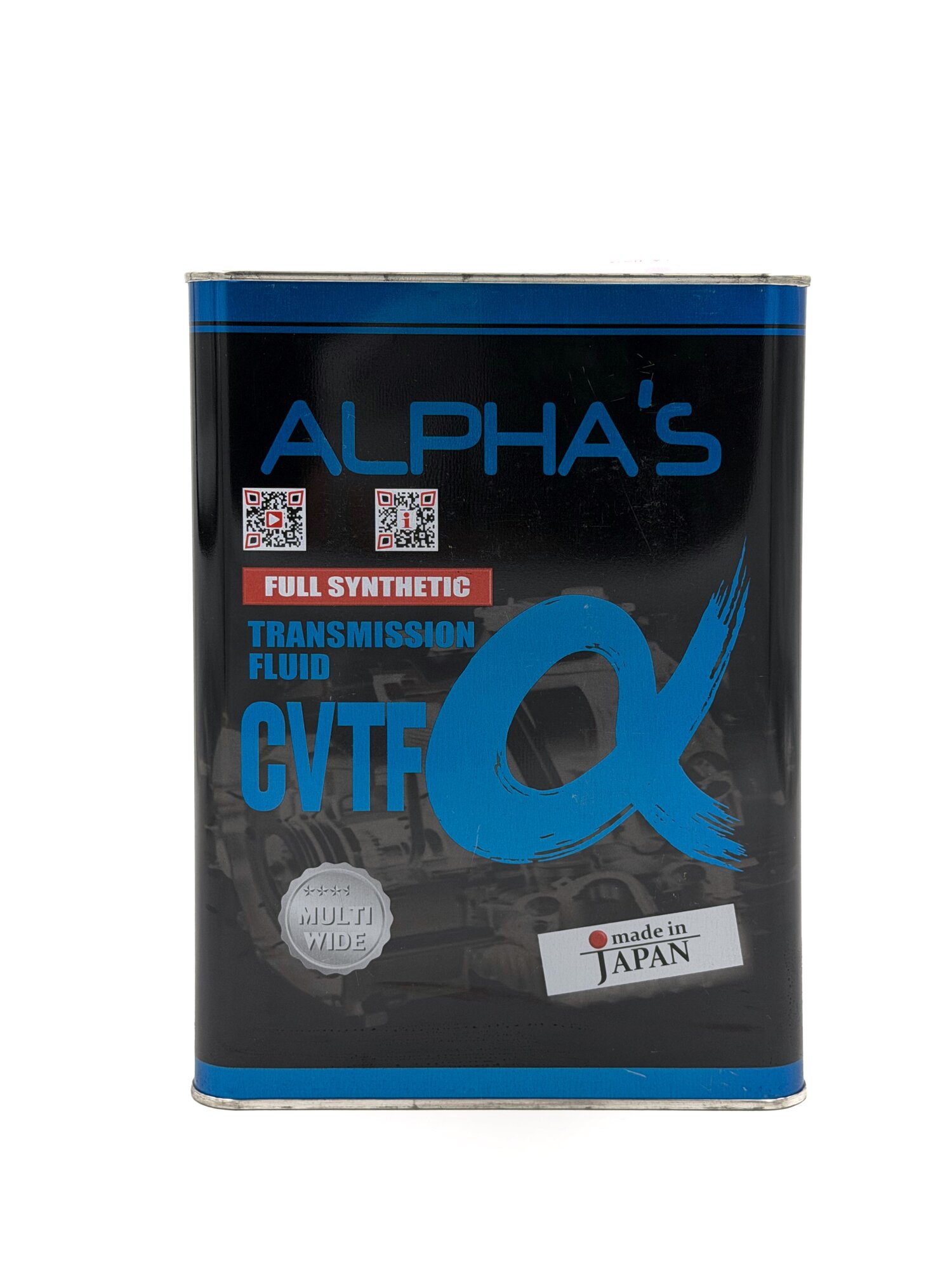 Масло трансмиссионное Alpha's CVTF, 4 литра, для бесступенчатых трансмиссий