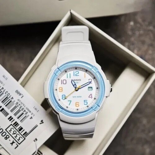 Наручные часы CASIO Collection, голубой, белый — фото 1