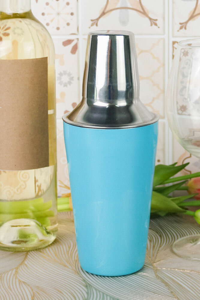 Шейкер для коктейлей мискела, нержавеющая сталь, голубой, 500 мл, Koopman International A12405940-1