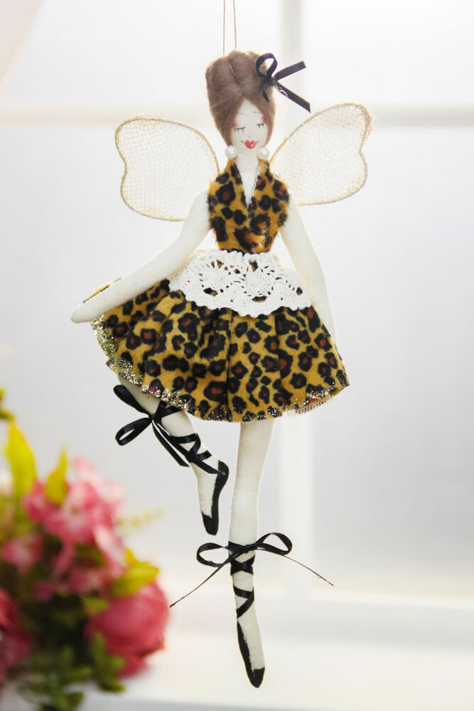 Кукла на ёлку ФЕЯ - балерина буффа (Variation), полиэстер, коричневая, 30 см, Edelman 1087061-1