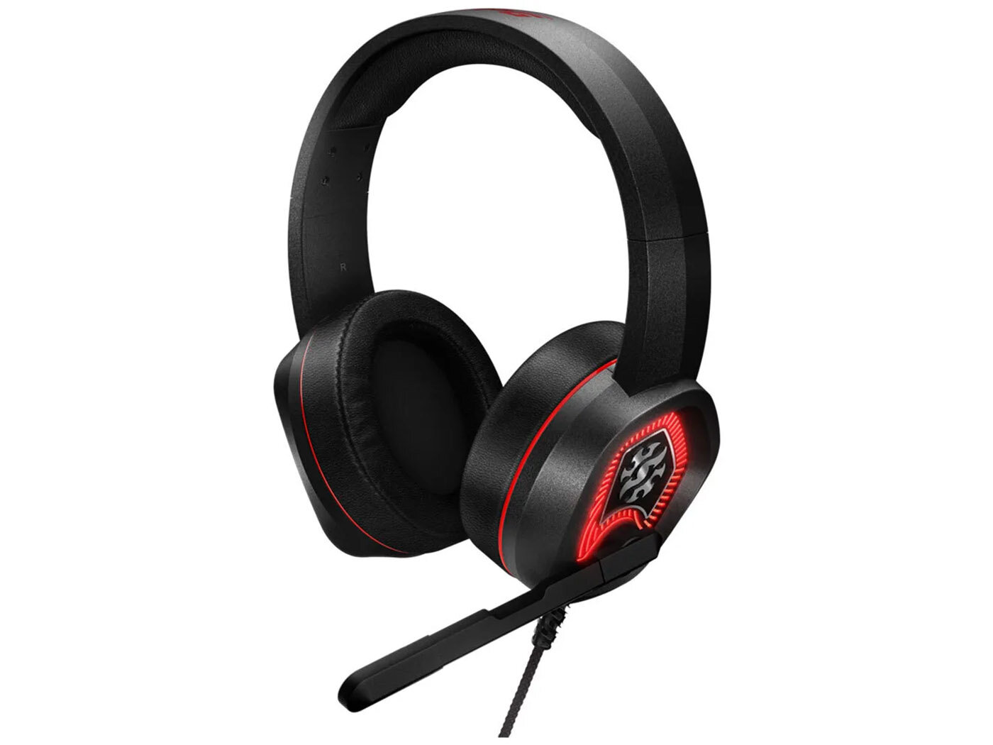 Гарнитура проводная игровая (наушники) XPG EMIX H20, USB, 7.1 Virtual, RGB, Черный EMIX-H20 75260008