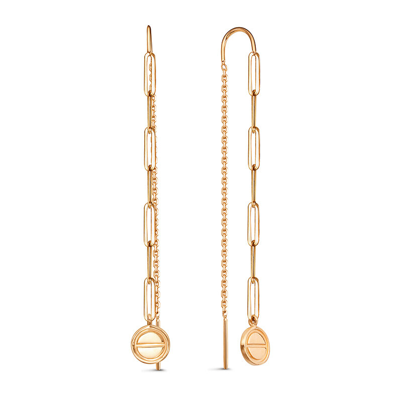 Набор серег, красное золото, 585 проба