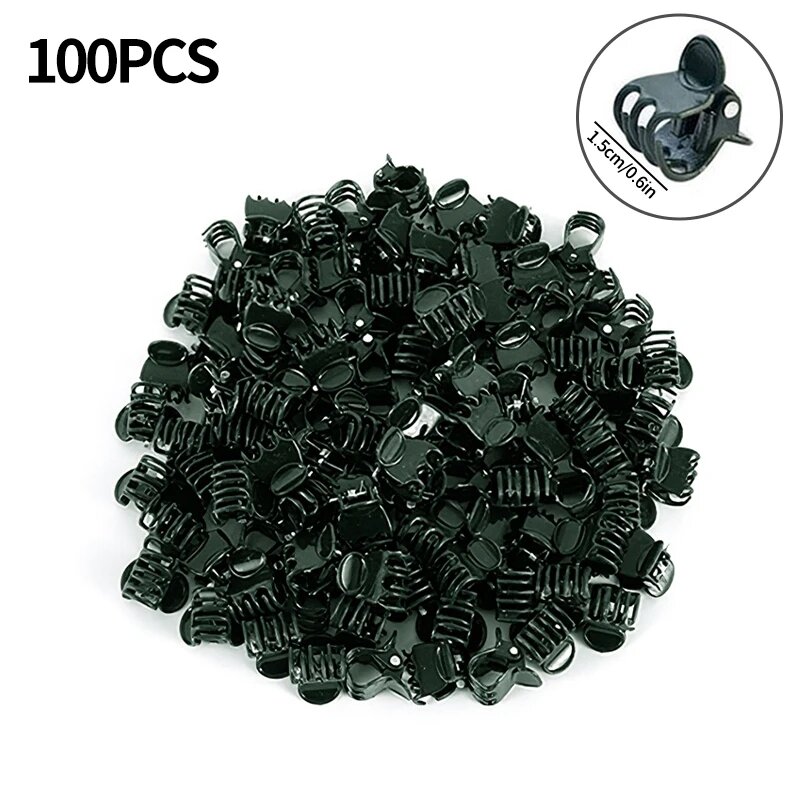 100 шт. черные зажимы для орхидей 1,5 см