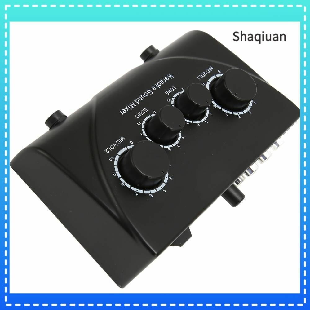 Karaoke Mic Amplifier Mixer, с возможностью записи двух микрофонов, подходит для эффективных выступлений Британские правила