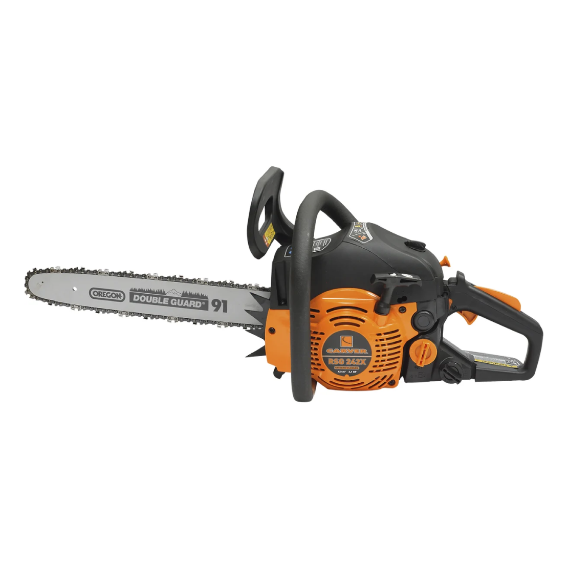 Пила цепная бензиновая Carver RSG 242Х (01.004.00053), 1600 Вт (2.1 л. с.), шаг цепи 3/8", 57 звеньев, оранжевый
