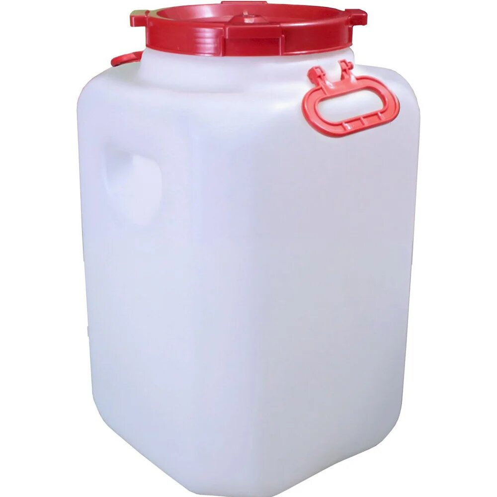 Бочка садовая пищевая Усиленная Дачная Радиан, квадратная, белая (35*35*55 см) 50 литров