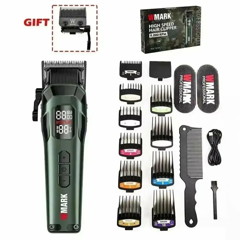 Машинка для стрижки WMARK NG-8080 Green, темно-зеленый