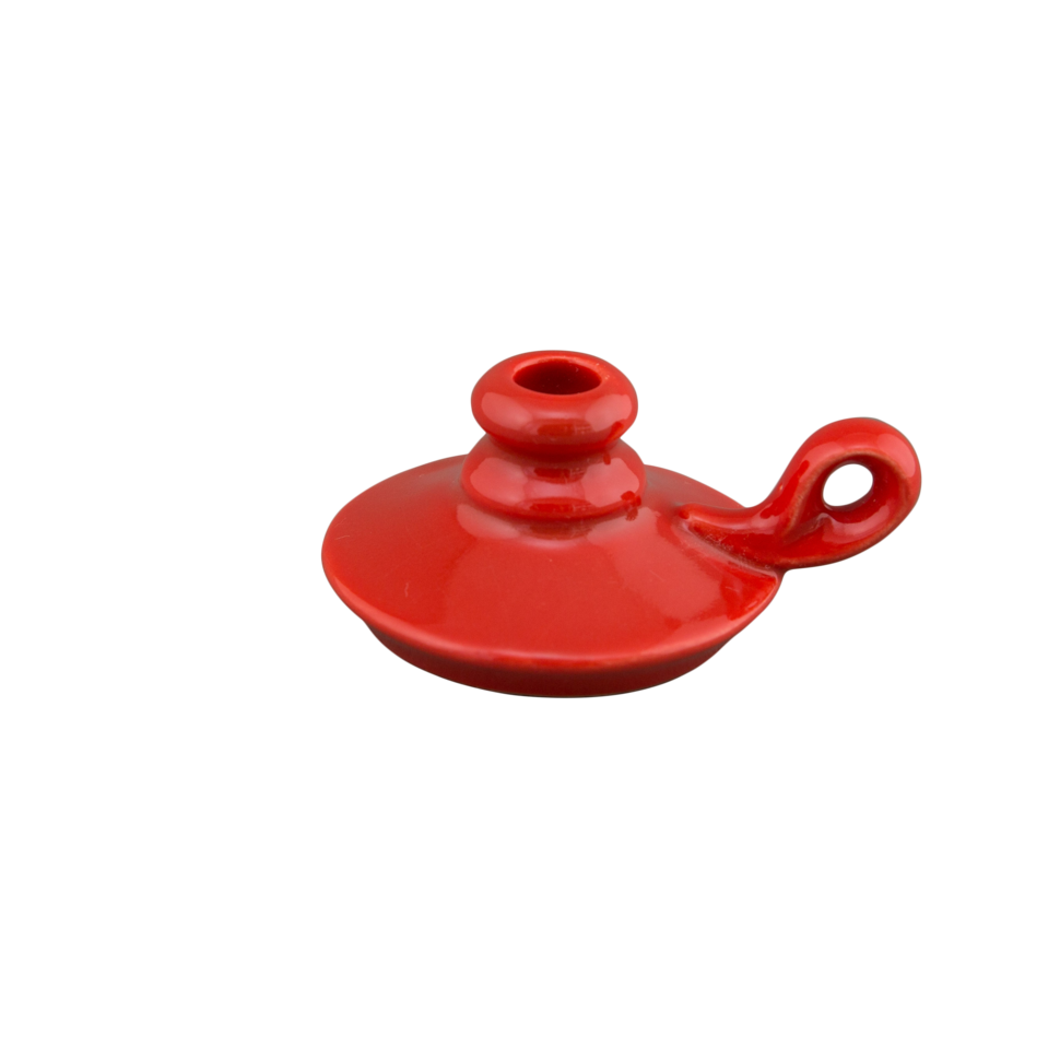 Подсвечник "Капля" с ручкой (красн.)