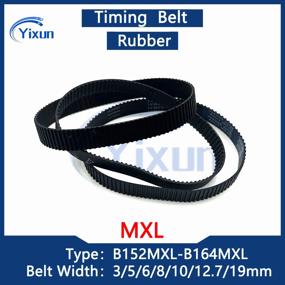 Резиновые ремни ГРМ MXL B152-B164 3/5/6/8/10/19 мм 1 шт, 10mm, B162MXL-(162 Teeth)