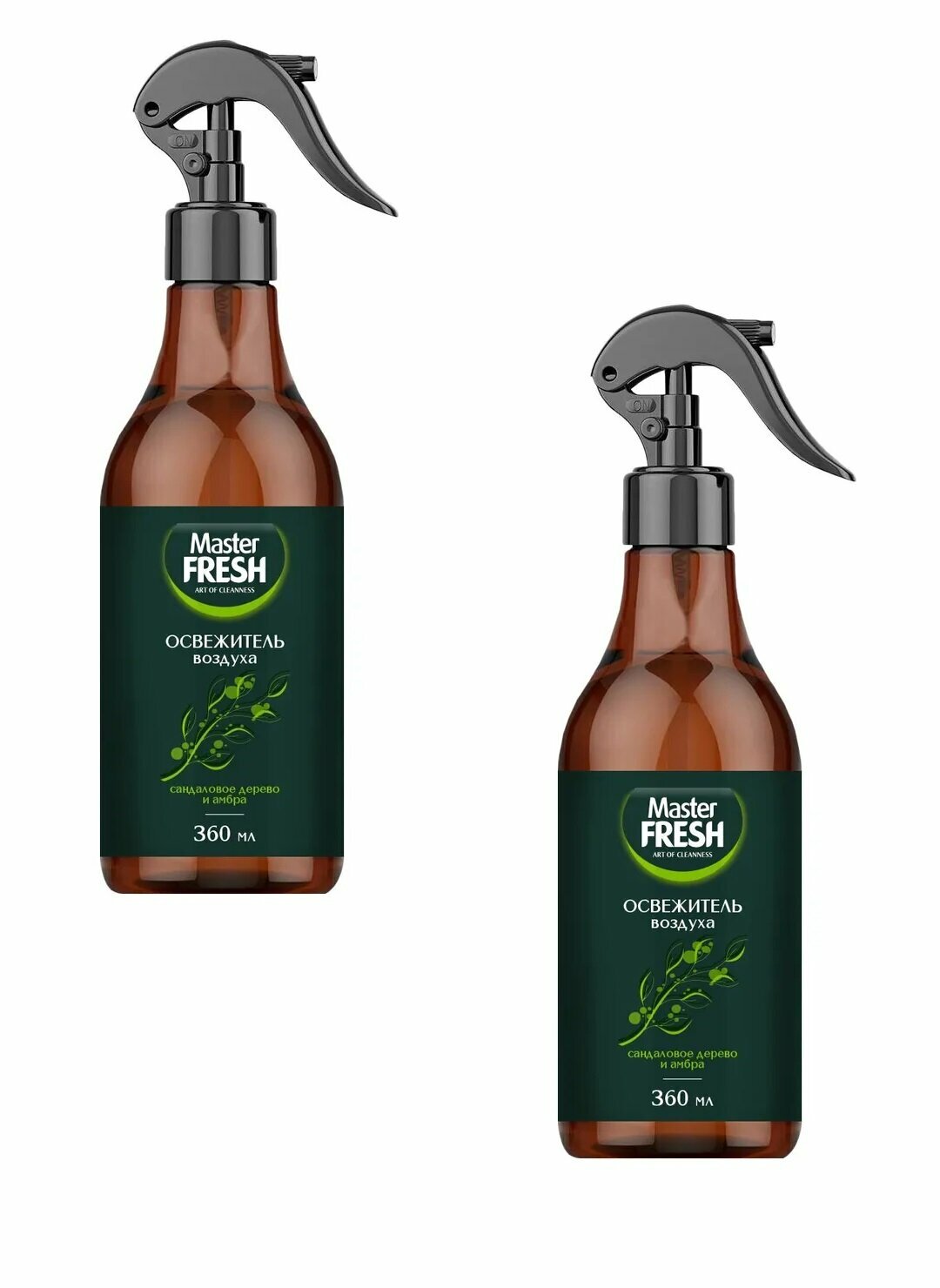 Аква-освежитель Master Fresh с ароматом сандаловое дерево и амбра, 360 мл 2шт