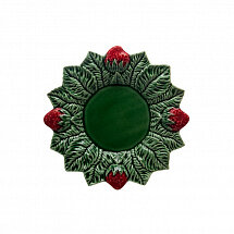 Тарелка 26см."Strawberries" зеленая