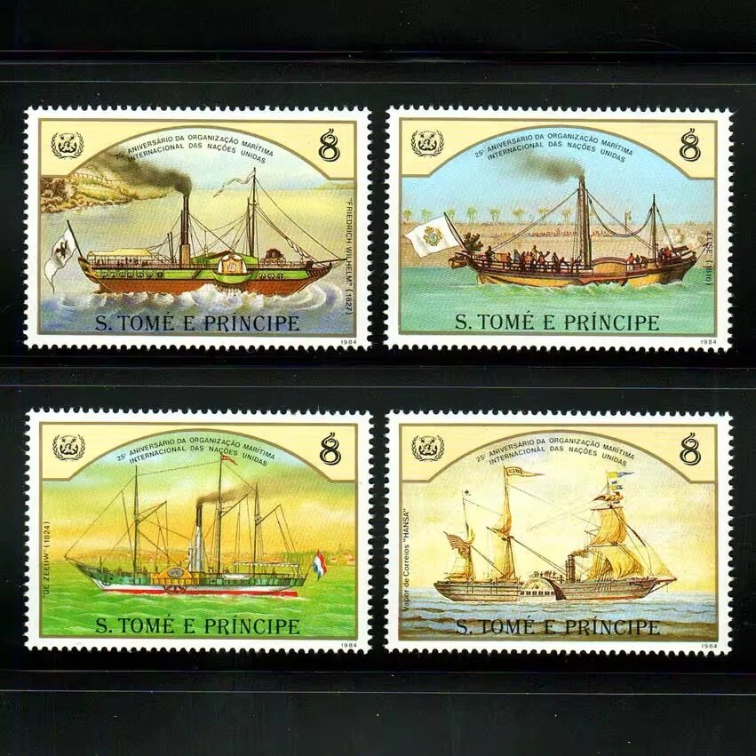 Новый почтовый штамп Sao Tome и Principe 1984 года, 4 шт.