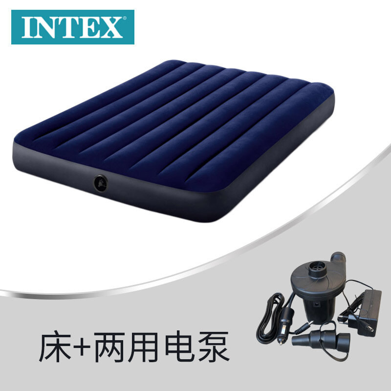 Надувной матрас INTEX для домашнего использования, двуспальный или односпальный, утолщенный, портативный для использования на открытом воздухе, складная надувная кровать для отдыха.