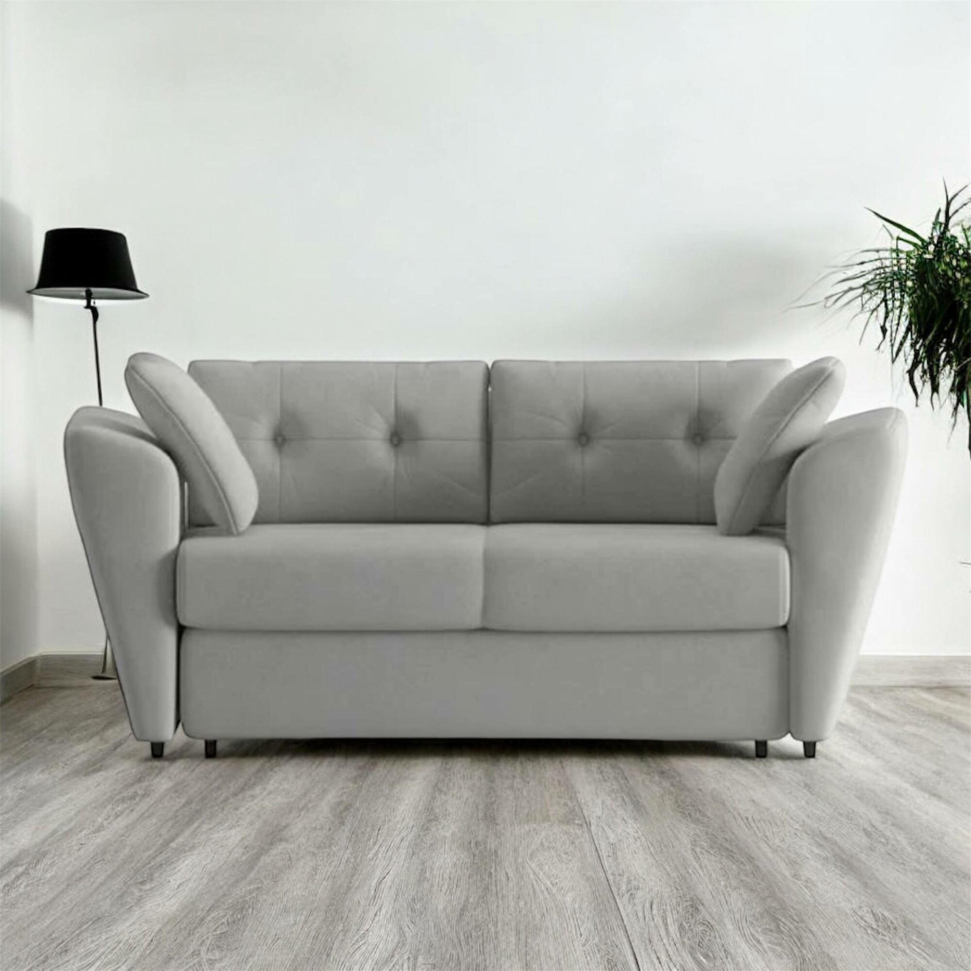 Диван Mini Narvik 170, Независимый пружинный блок, Велюр антивандальный, Ящик для белья, спальное место 120х195