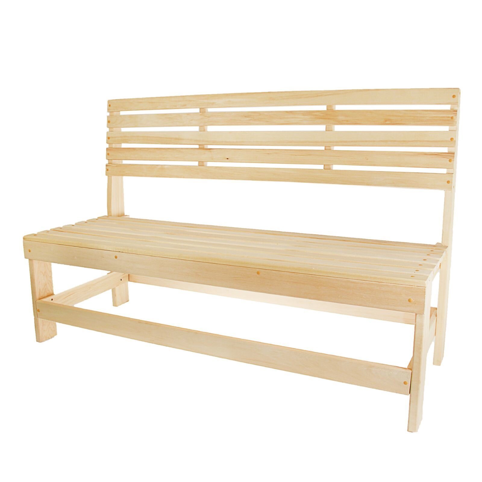 Скамейка ДобропаровЪ , деревянная, нагрузка 120 кг, 140×50×90 см