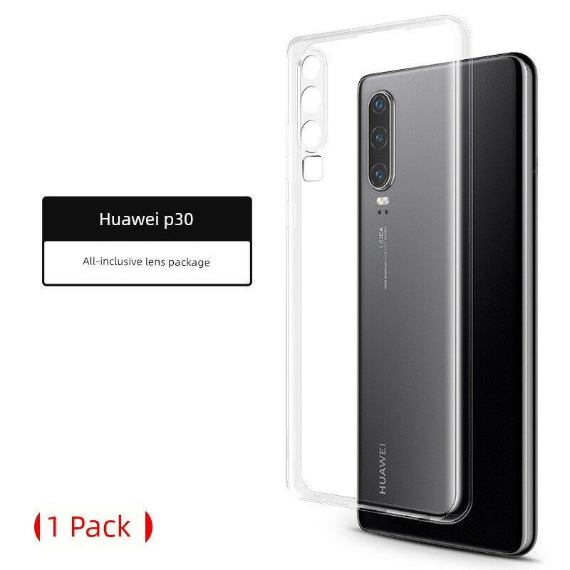 Чехол для Huawei P30 с полной защитой камеры, прозрачный мягкий силиконовый, 1 шт, ударопрочный дизайн для